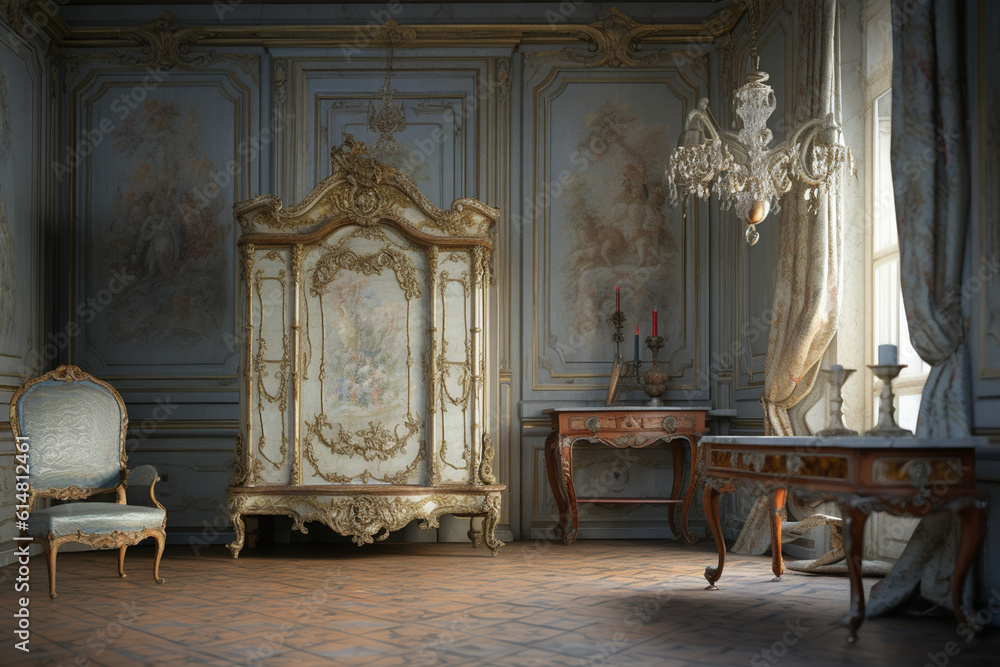 Timeless Elegance: A Photorealistic Capture of a Rococo Room ...