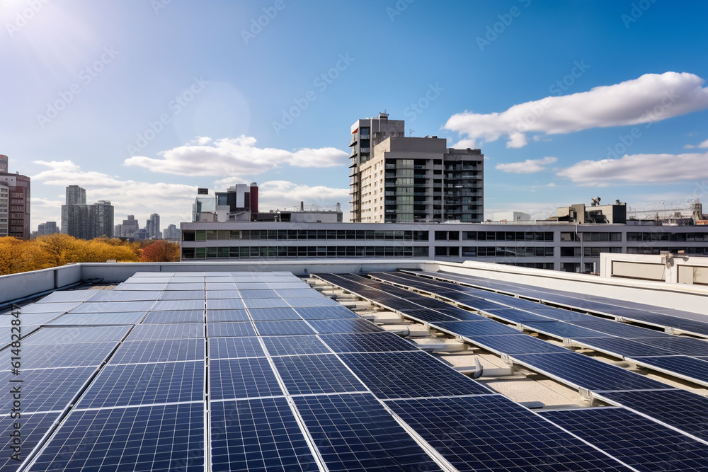 Solar panels on a roof, Harnessing the Sun: A Captivating Photograph of ...