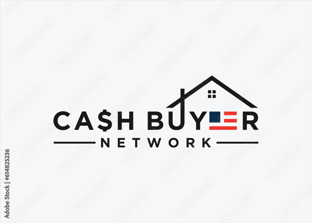 american house logo design vector silhouette illustration Stock Vector ...