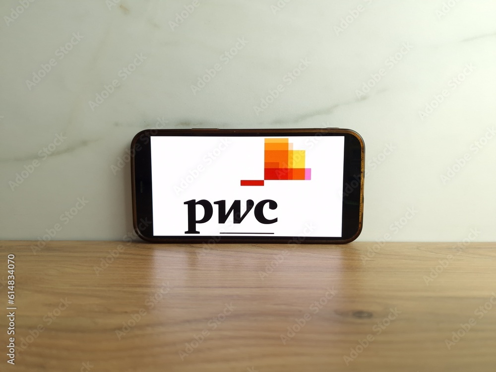 Konskie, Poland - June 17, 2023: PwC professional services brand logo ...