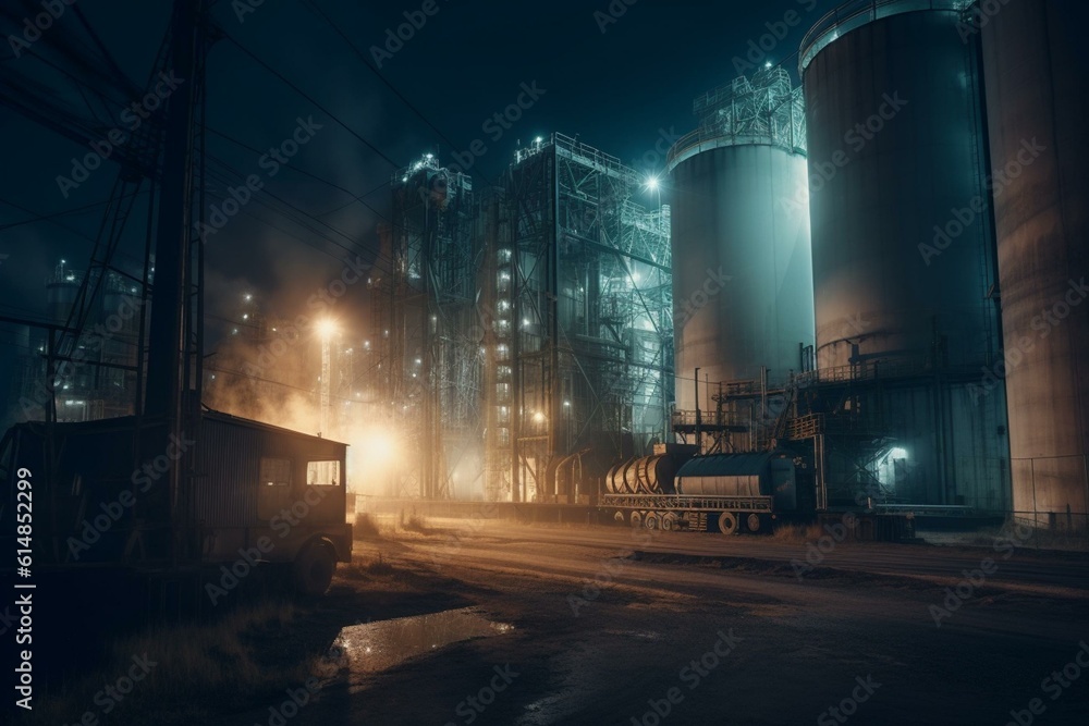 Chemical factory producing ammonia and nitrogen fertilizers with ...