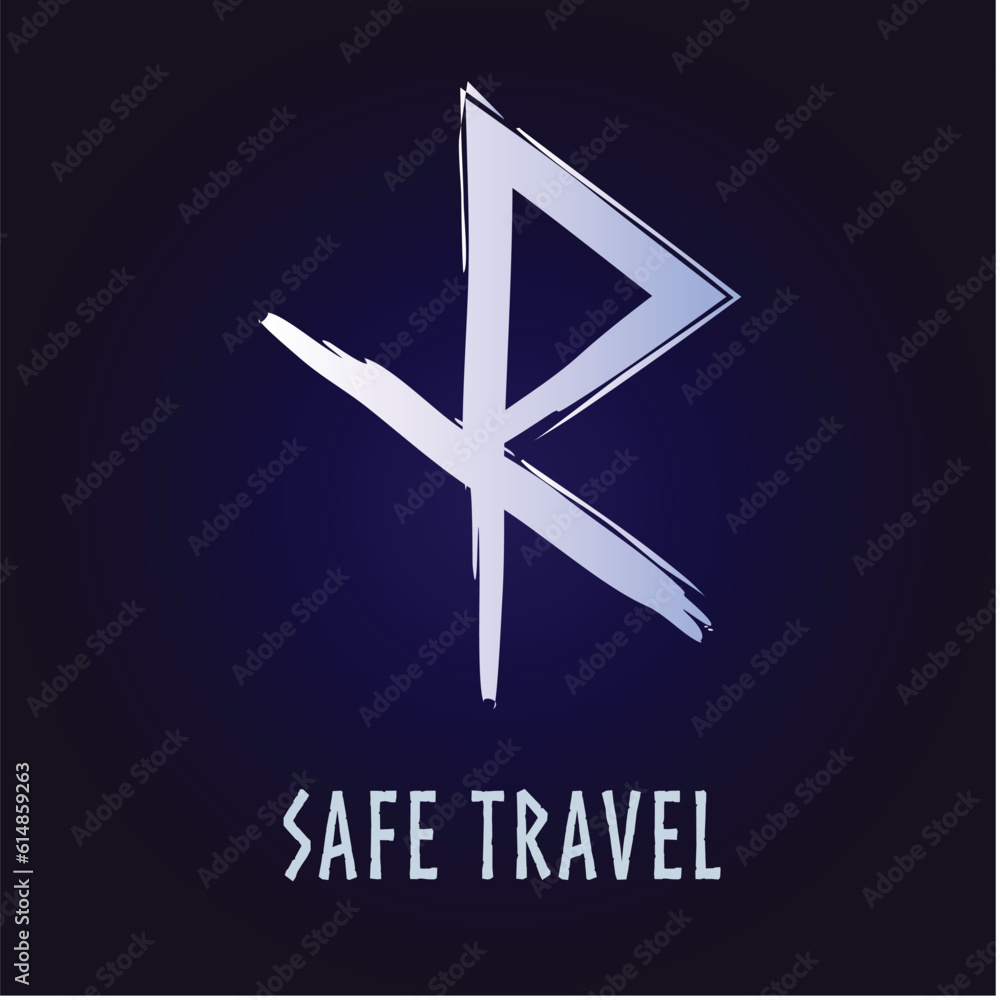 Hand drawn full editable norse symbol for safe travelling. เวกเตอร์ ...