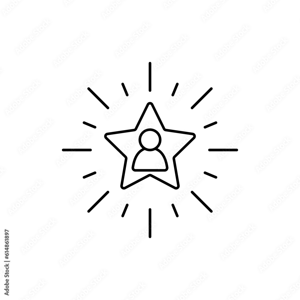 Employee of the month icon. talent award illustration sign. outstanding ...