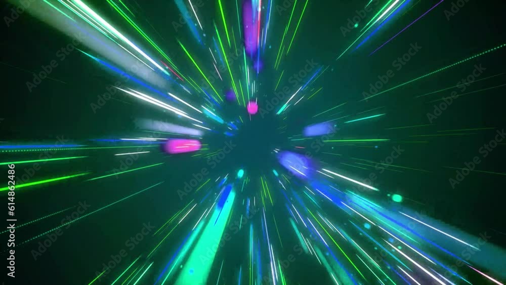 Video Stock Animation colorful speed lines effect on black background ...
