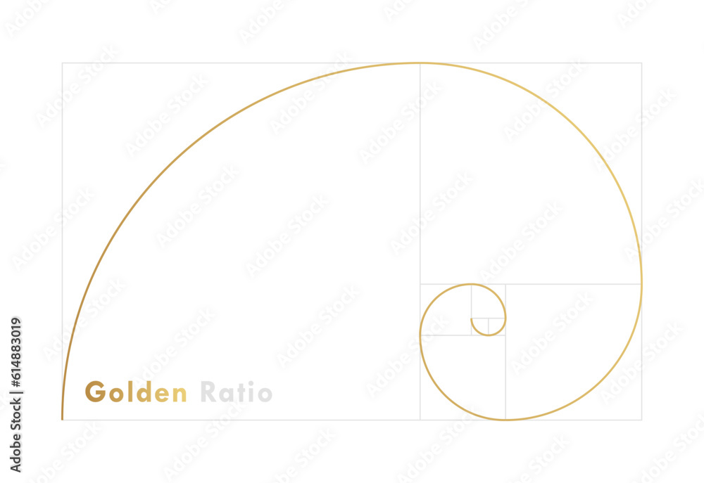 Golden ratio design template. Geometric Figure in law of golden ratio ...