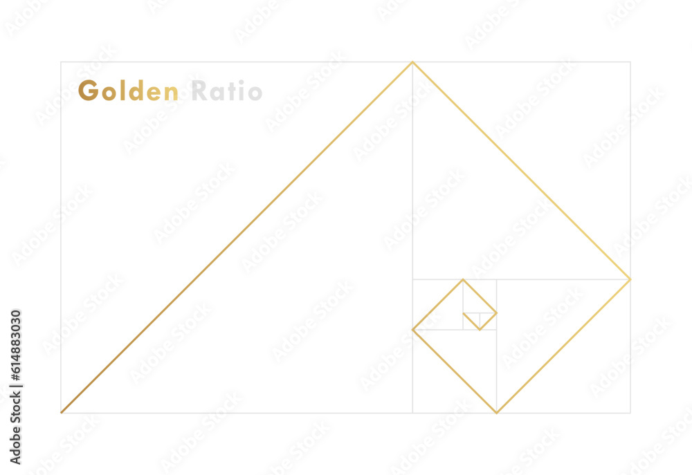 Golden ratio design template. Geometric Figure in law of golden ratio ... Golden ratio design template. Geometric Figure in law of golden ratio ...