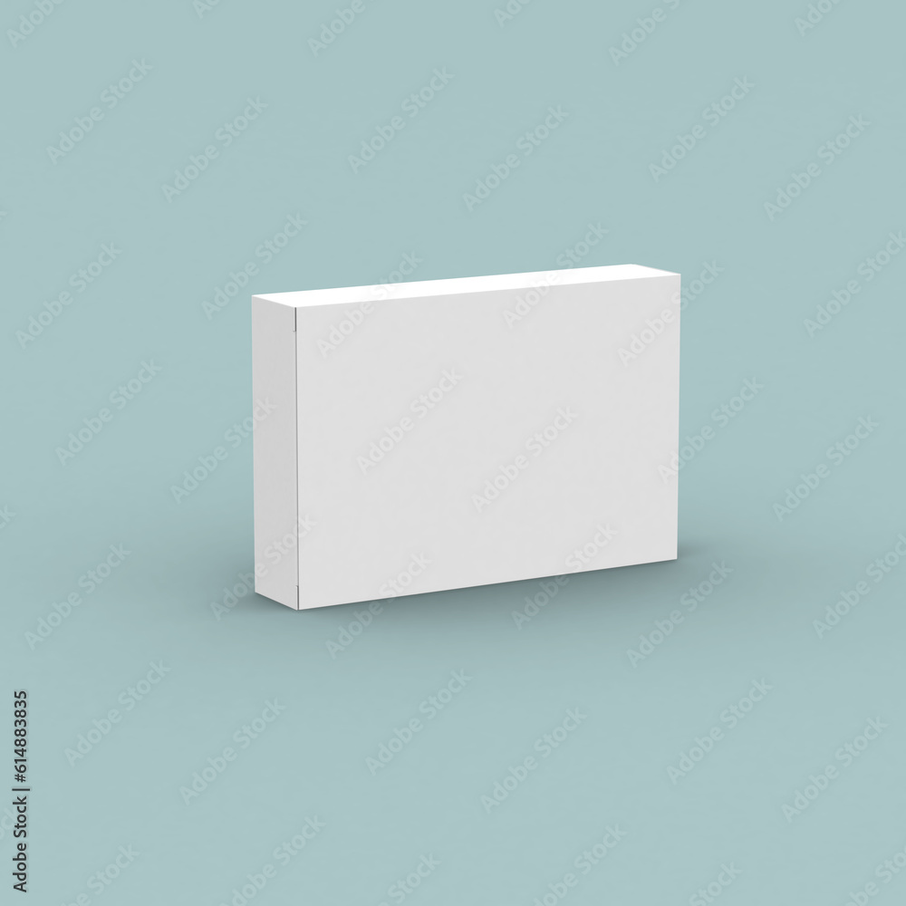 Rectangle cardboard box editable mockup for product branding. Clean ...