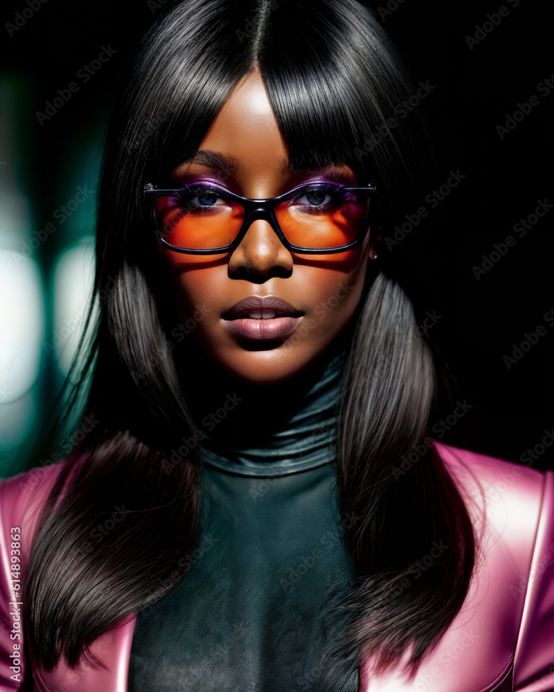 Modern High Fashion Through The Eyes Of Ai Portrait Of A Dark Skinned