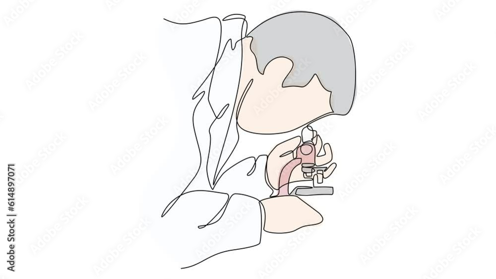 Animated self drawing of single continuous line draw for Laboratory ...