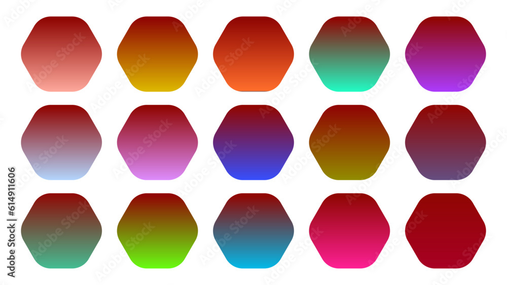Colorful Ruby Color Shade Linear Gradient Palette Swatches Web Kit ...
