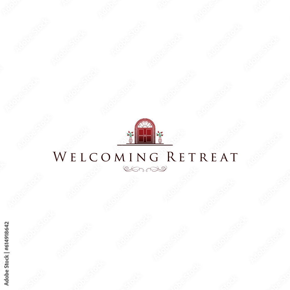 Door logo design, rest house logo, guest house logo design, Welcoming ...