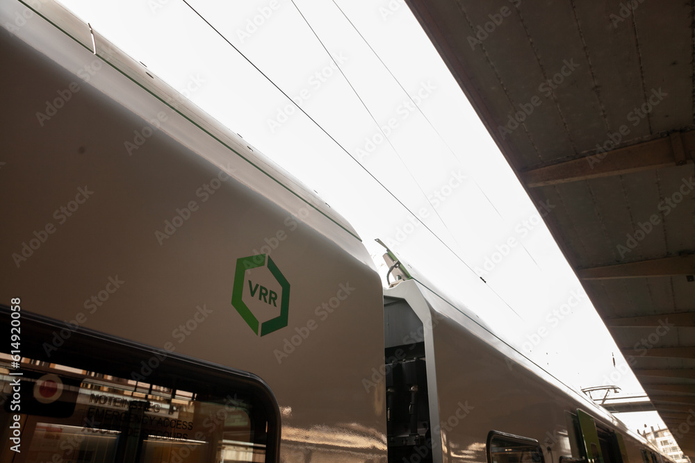 WUPPERTAL, GERMANY - NOVEMBER 11, 2022: Logo of VRR, or Verkehrsverbud ...