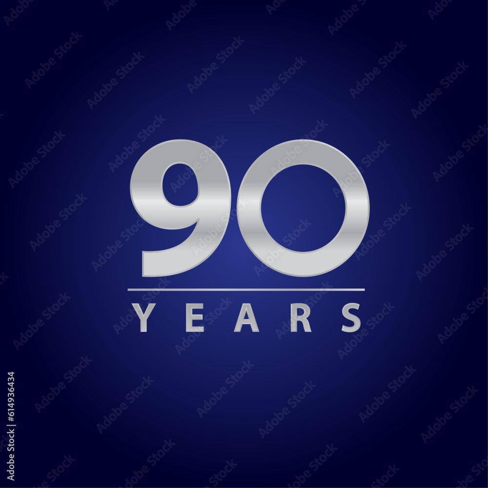 90 years for celebration events, anniversary, commemorative date ...