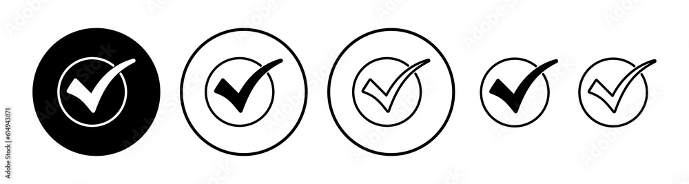 check icon vector. check mark icon. check list button icon. Stock ...