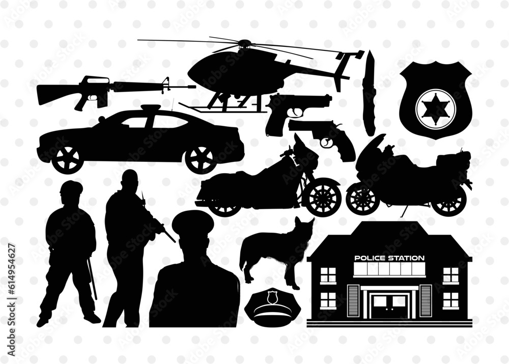 Police Silhouette, Police SVG, Police Car Svg, Police Bike Svg, Police ...