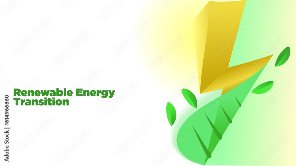 renewable energy transition concept. moern presentation template ...