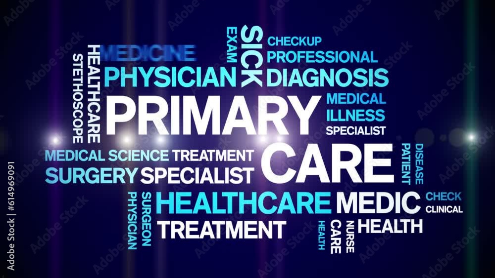 Primary Care animated tag word cloud;text design animation kinetic ...