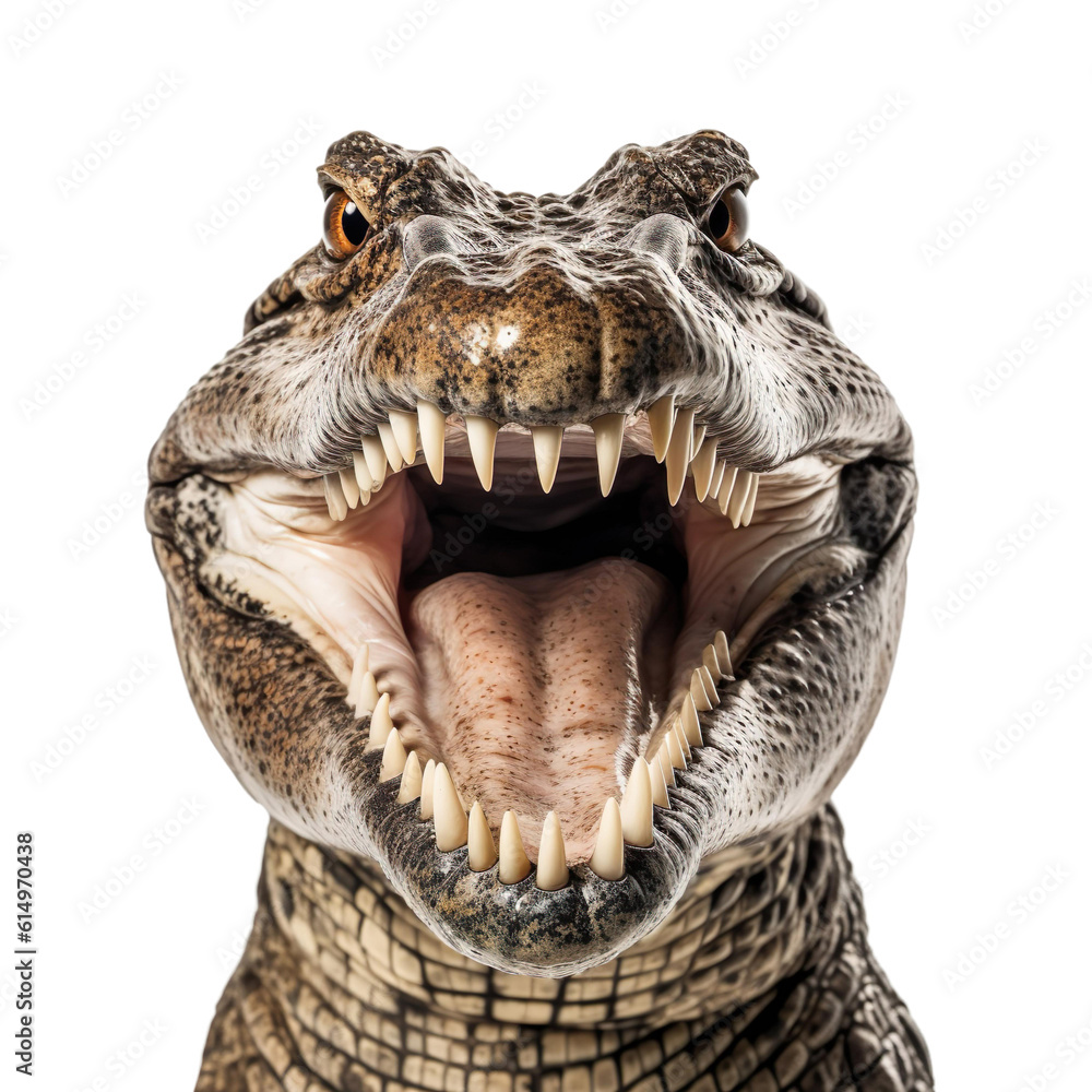front view of ferocious looking Alligator animal looking at the camera ...