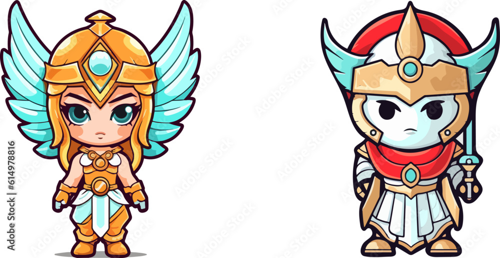 freya freyja norse mythology cartoon vector Stock Vector | Adobe Stock