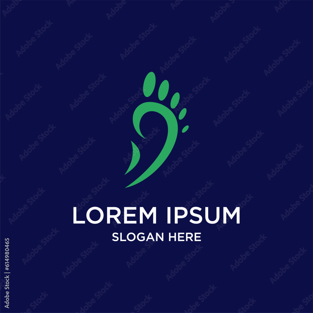 sole of the foot logo design Stock Vector | Adobe Stock