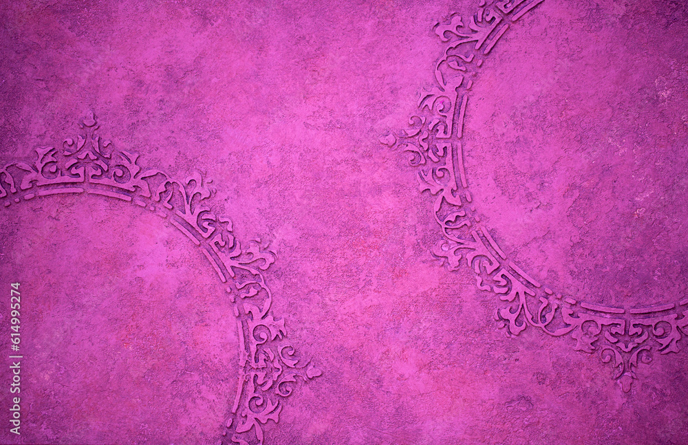 Background from decorative plaster with abstract patterns and stains ...