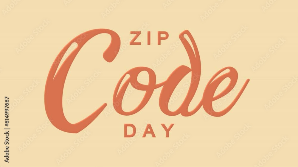 Stockvideo ZIP Code Day Handwritten Animated Text. Great for ...