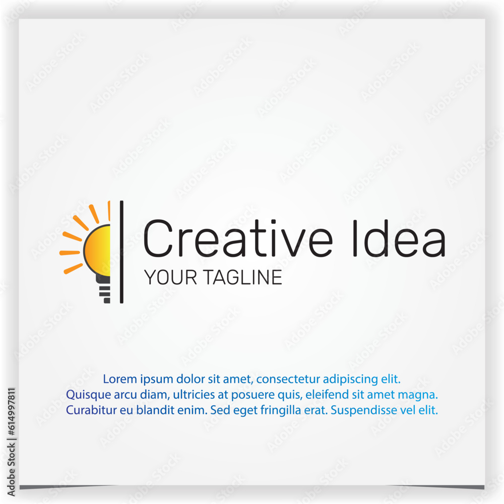 modern light bulb logo design creative premium elegant template vector ...