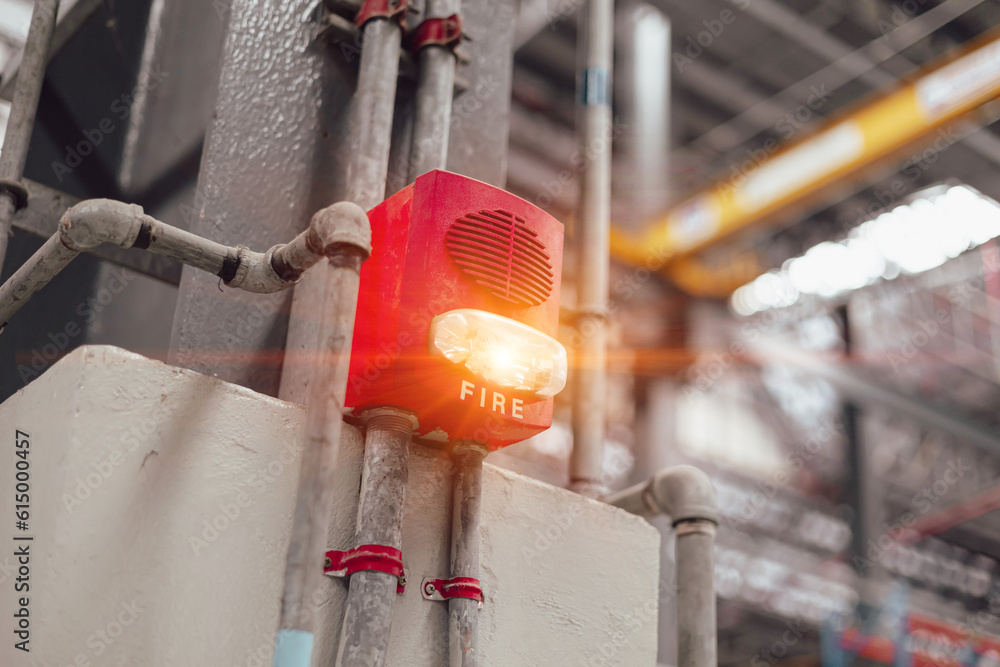 Fire Alarm Fire Detector with quick strobe light alert speaker wall ...