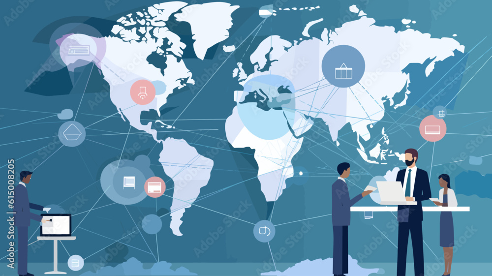 Global communication network concept. Environmental technology ...