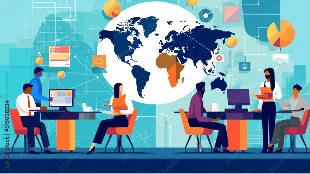 Global communication network concept. Environmental technology ...