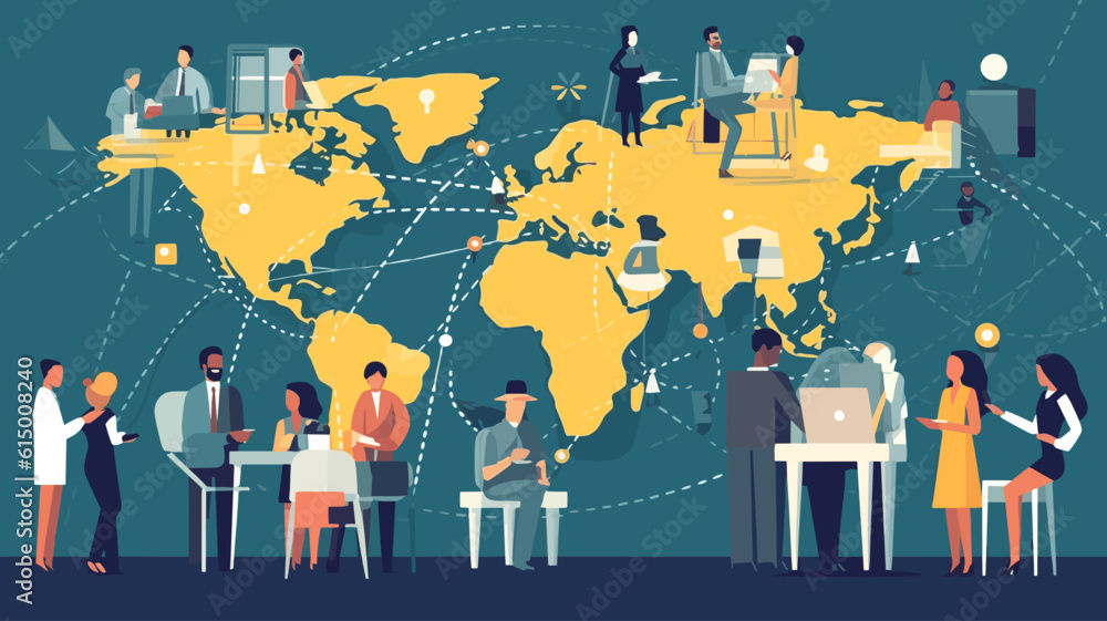 Global communication network concept. Environmental technology ...