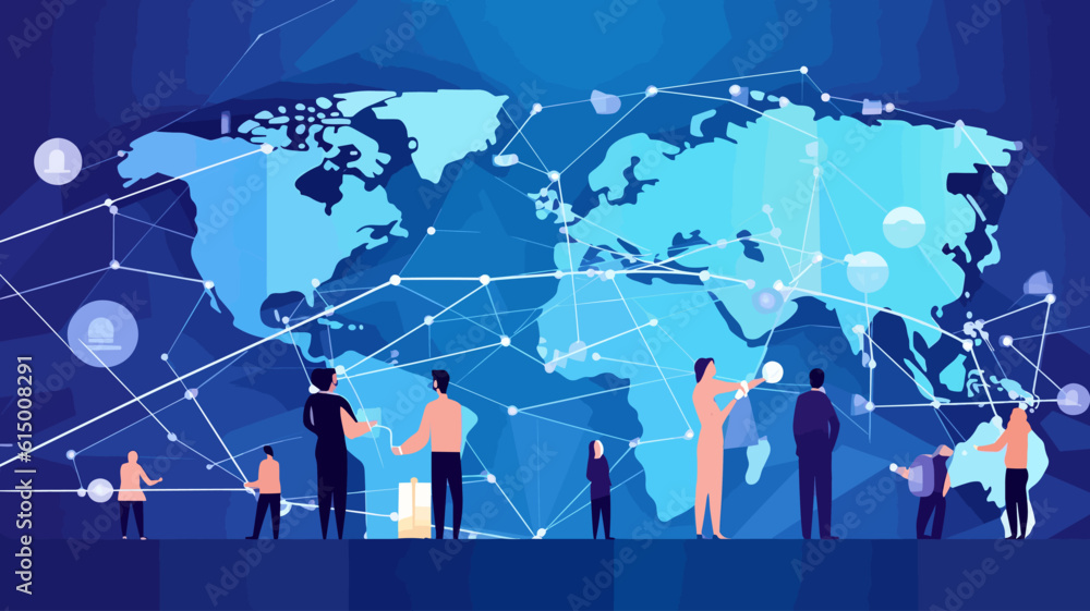 Global communication network concept. Environmental technology ...