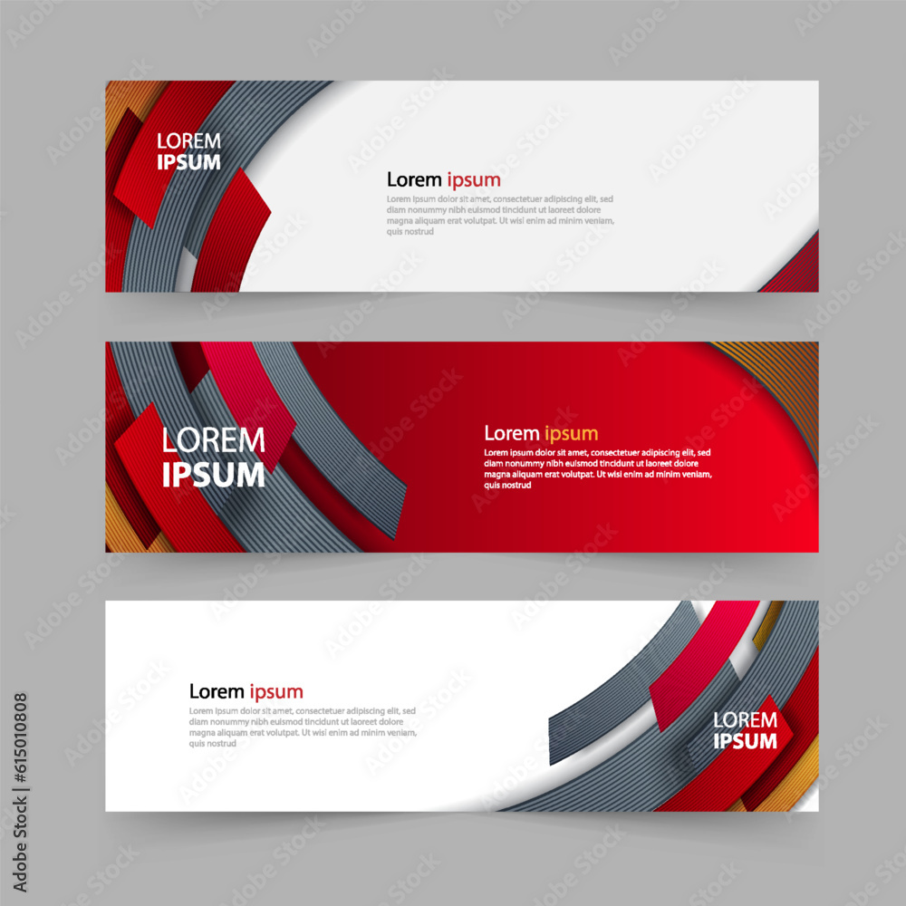 Geometric banner background, vector presentation template design ...