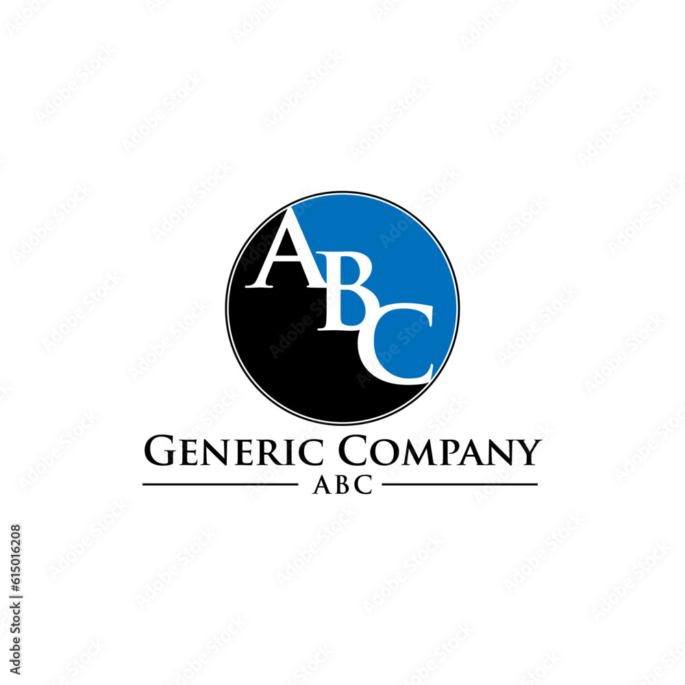 ABC letter generic logo design vector. English school badge vector logo ...