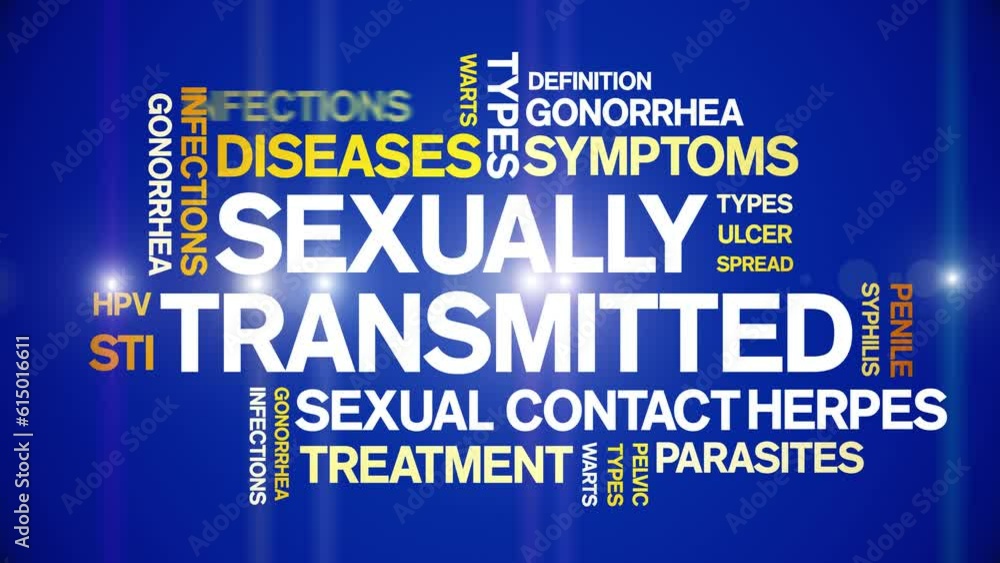 Sexually Transmitted animated tag word cloud;text design animation ...