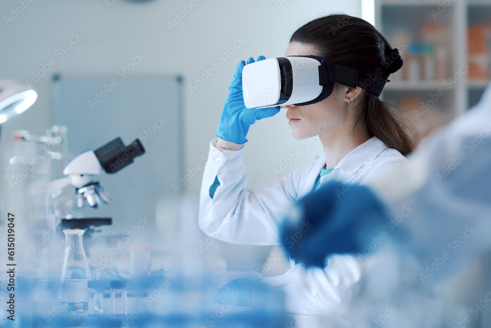 Virtual reality and scientific research Stock Photo | Adobe Stock