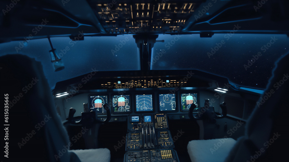 Cockpit aviation control panel digital display instruments of an ...