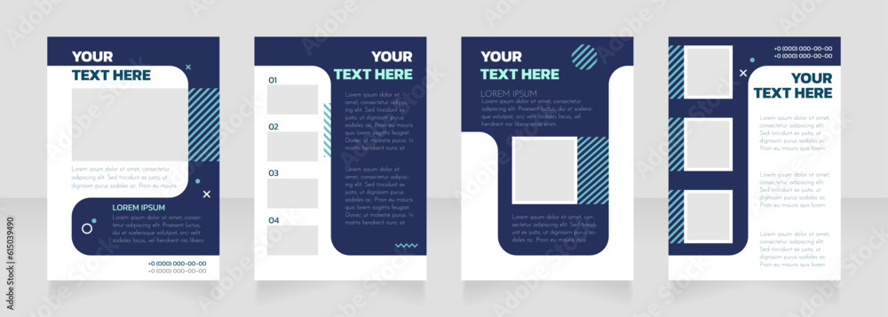 Technology production blank brochure layout design. Industry info ...