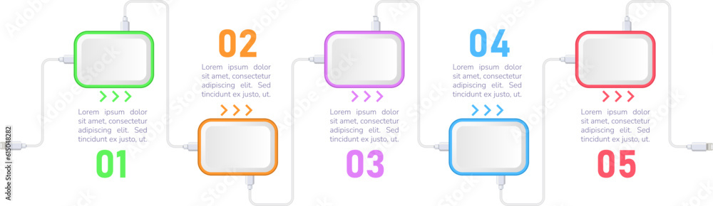 Personal technologies infographic chart design template. Device for ...