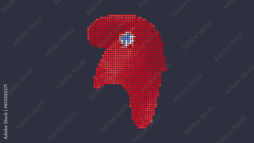 Illustration Phrygian cap abstract pixel art style, Bonnet phrygien of ...