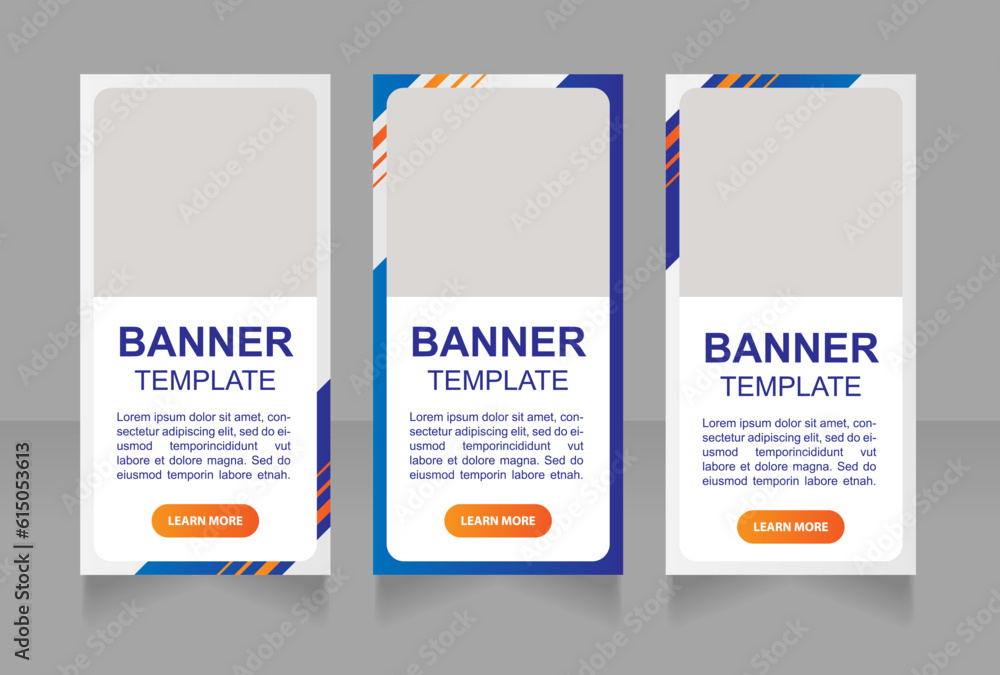 Online format of business events web banner design template. Vector ...