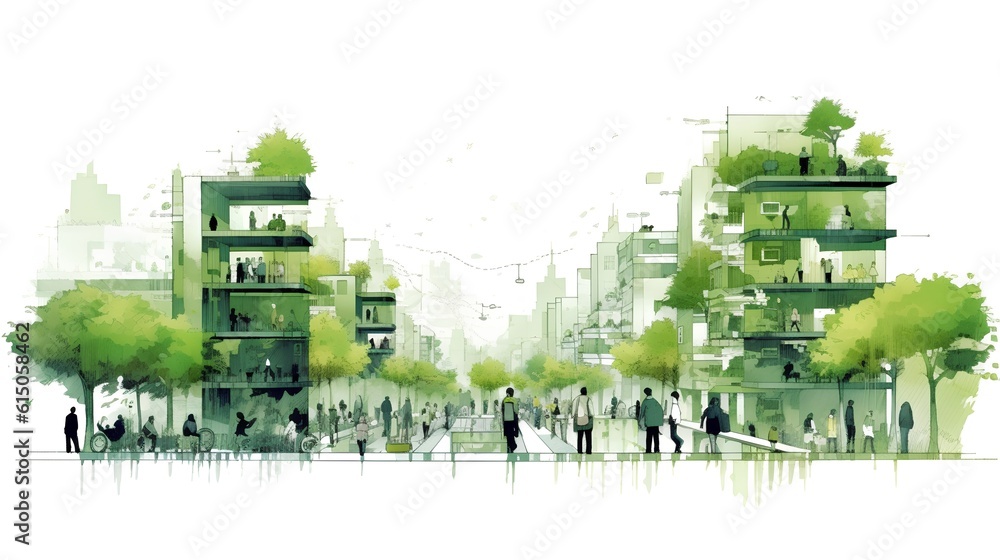 Sustainable and eco friendly infrastructure planning. Designing structures and systems that are ...