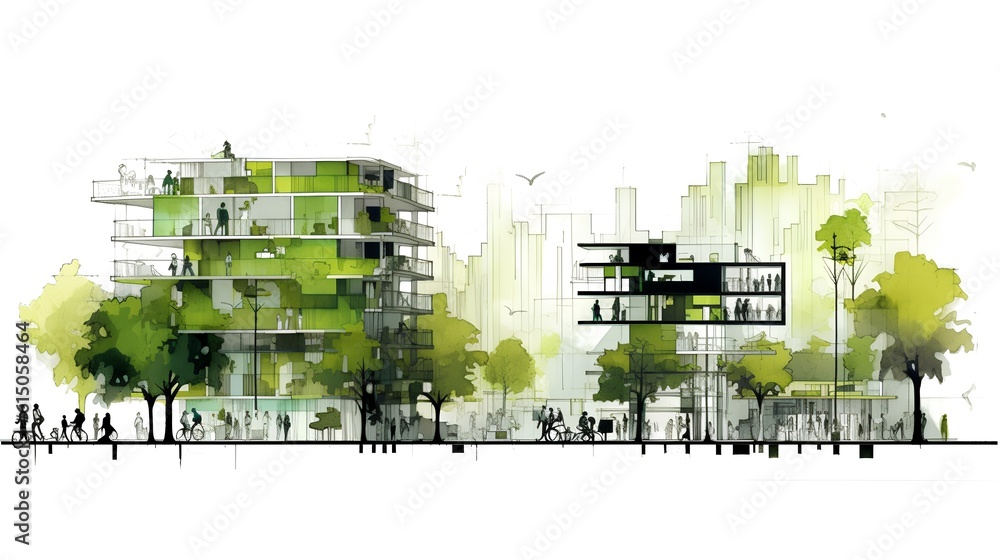 Sustainable and eco friendly infrastructure planning. Designing ...