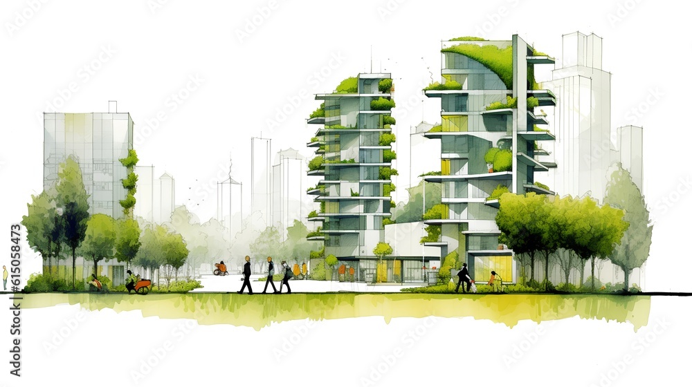 Sustainable and eco friendly infrastructure planning. Designing ...