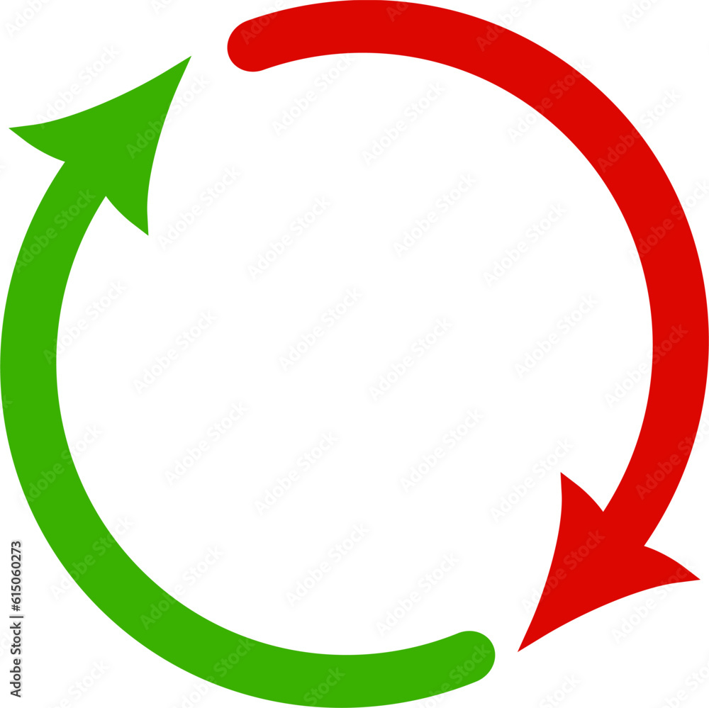 Curved arrow sign rotation icon reload symbol. Reload sign, direction ...