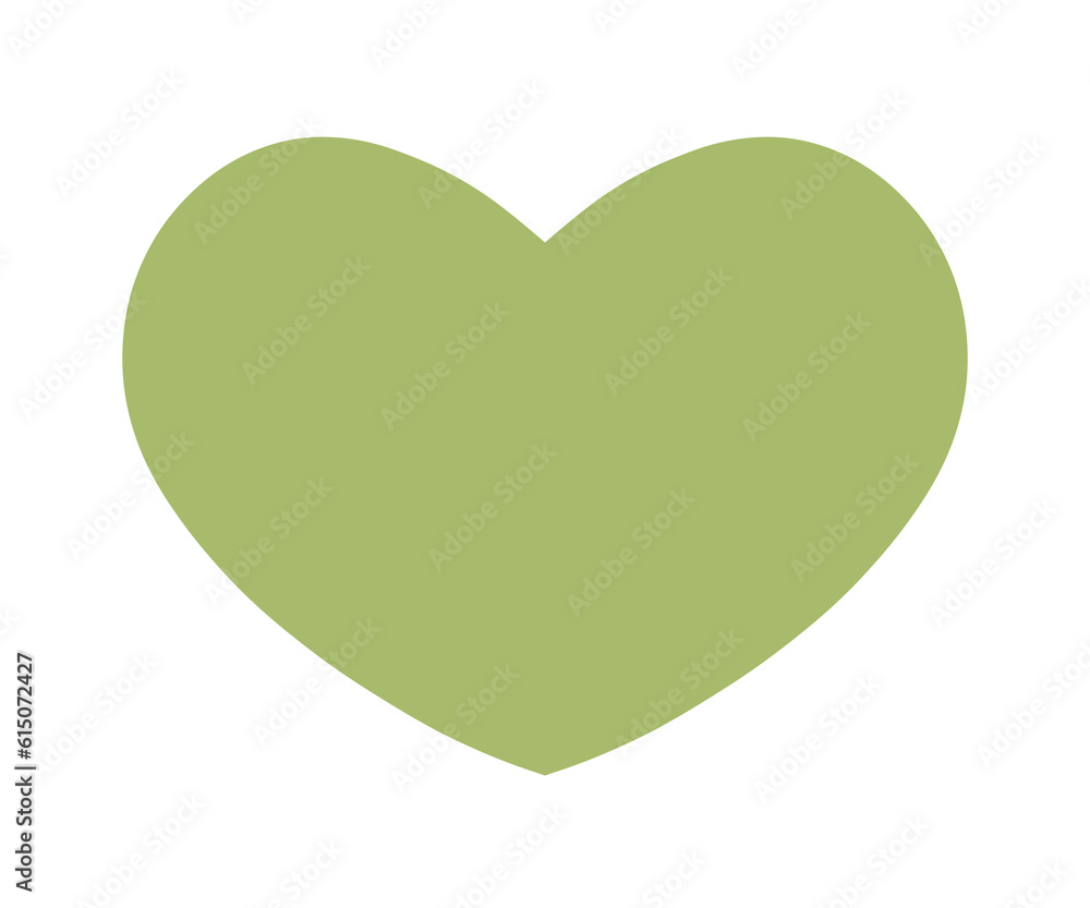Army green heart sign isolated on transparent background. Valentines ...