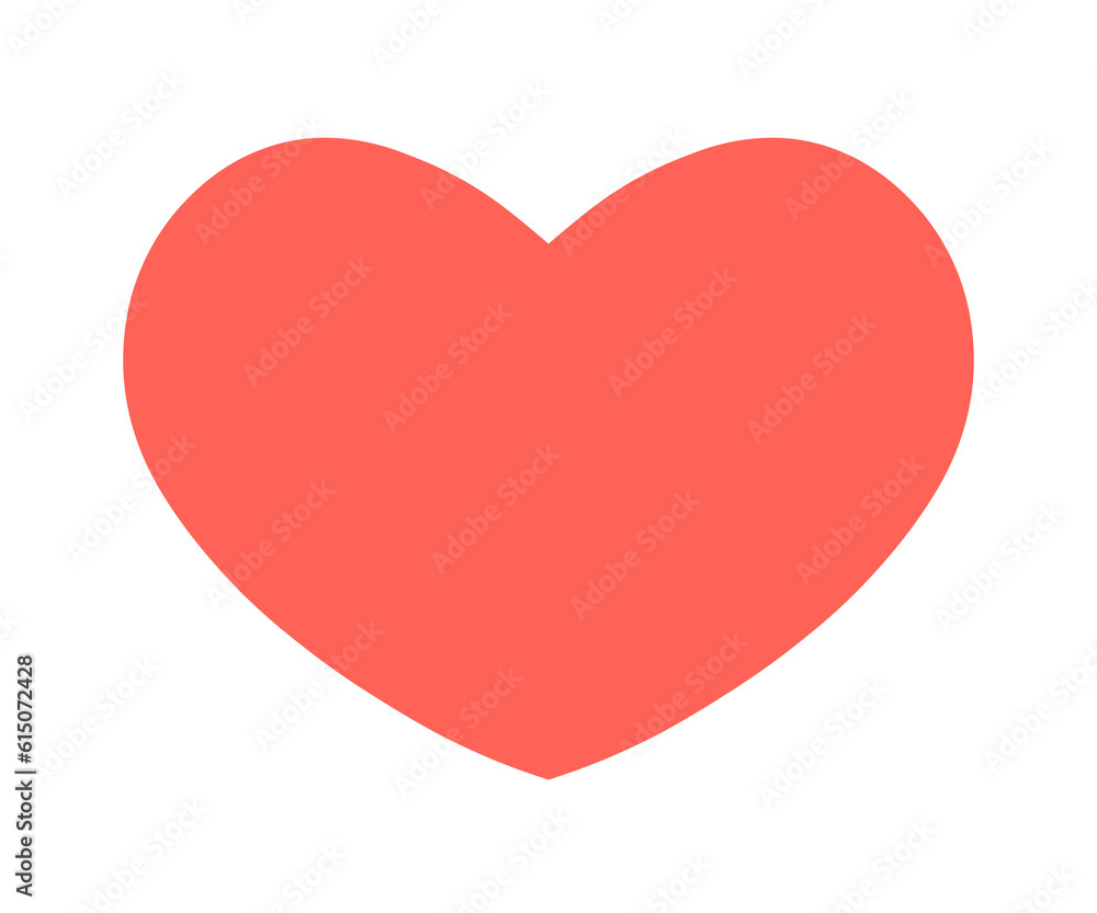 Red heart sign isolated on transparent background. Valentines day icon ...