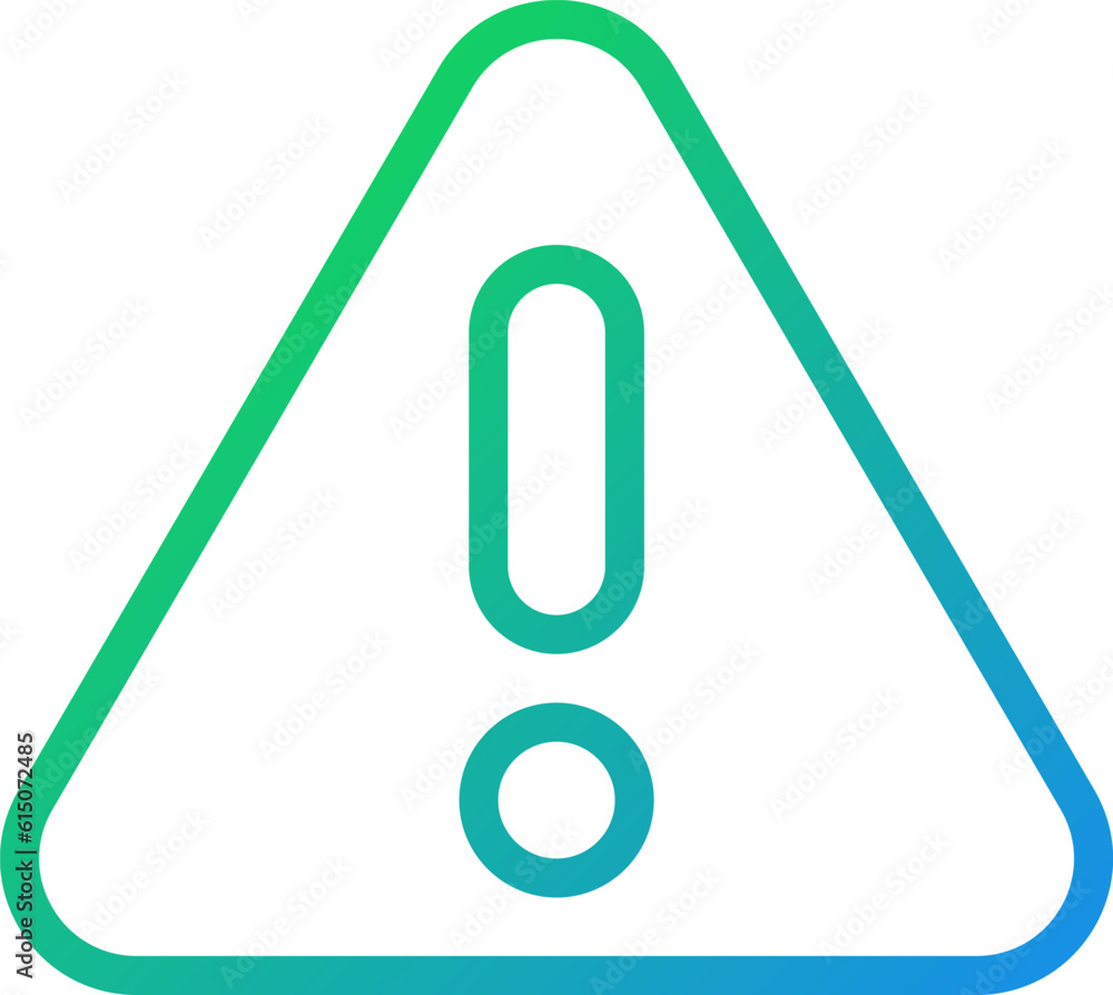 Warning red pixel perfect gradient linear vector icon. Risky and ...