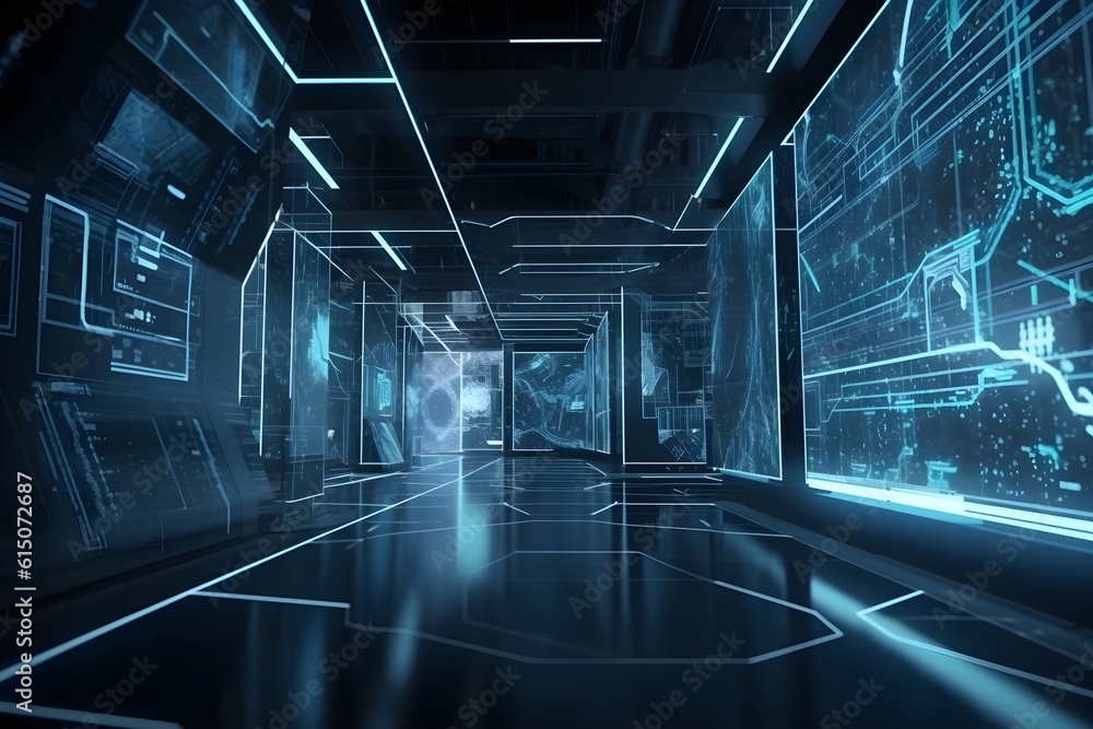 Digital transformation and urban futuristic technology, futuristic ...