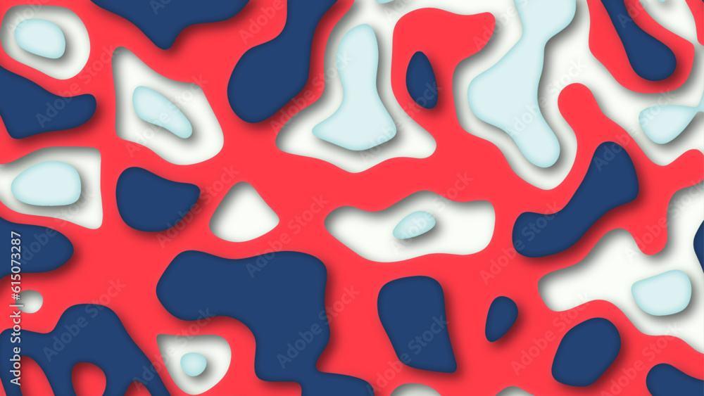 paper cut 3d render topography abstract ,beautiful color palette colors ...